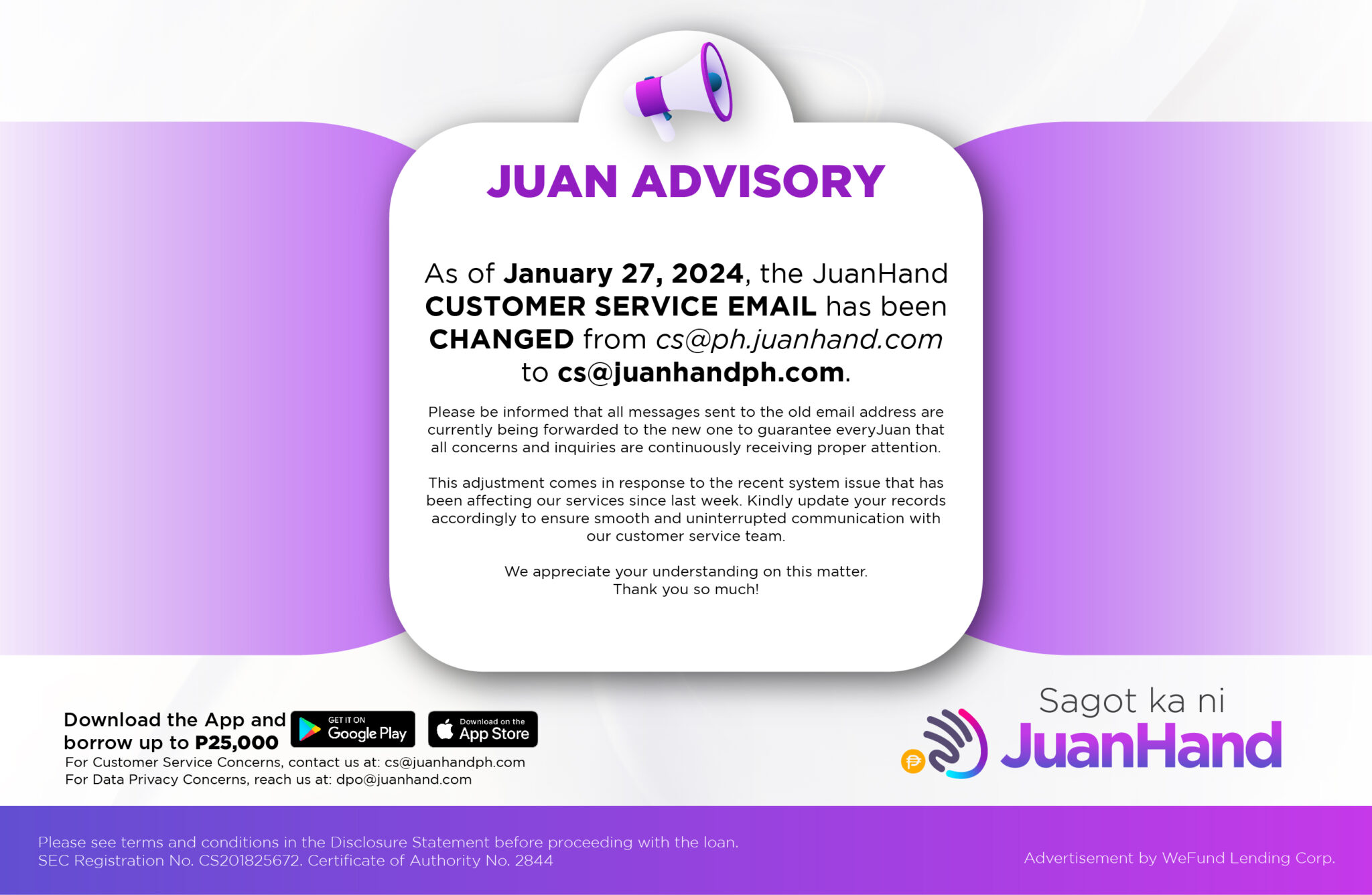 Contact | JuanHand - Fast Online Cash Loan App